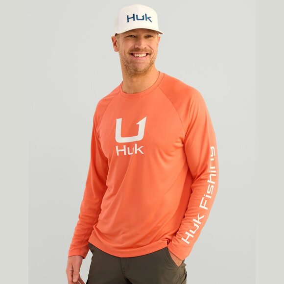 Huk | Shirts | New Huk Fishing Angler Sun Protection Shirt Mens L Icon ...